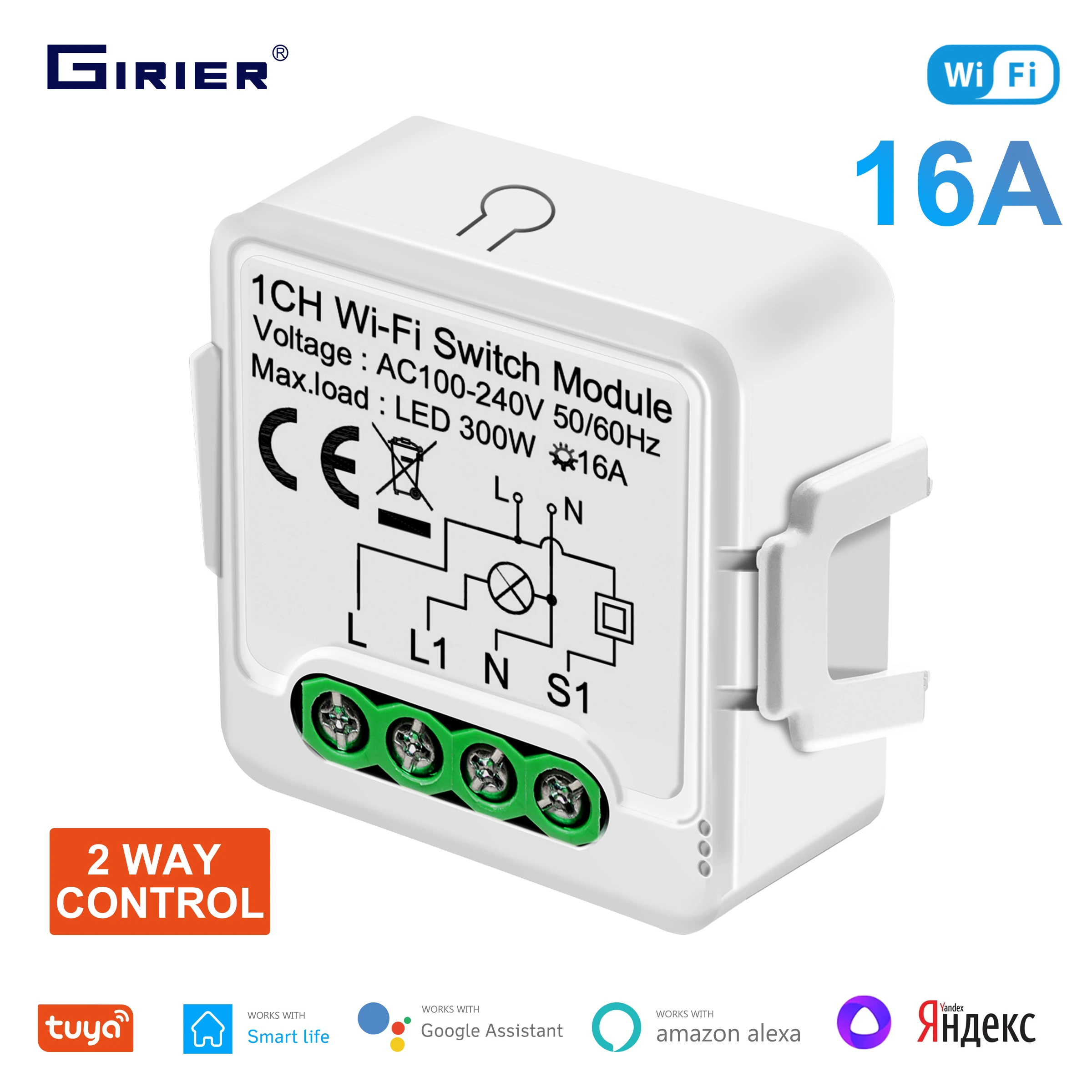 Girier Wifi Smart Switch Module Smart Life App Remote Control Diy Smart ...