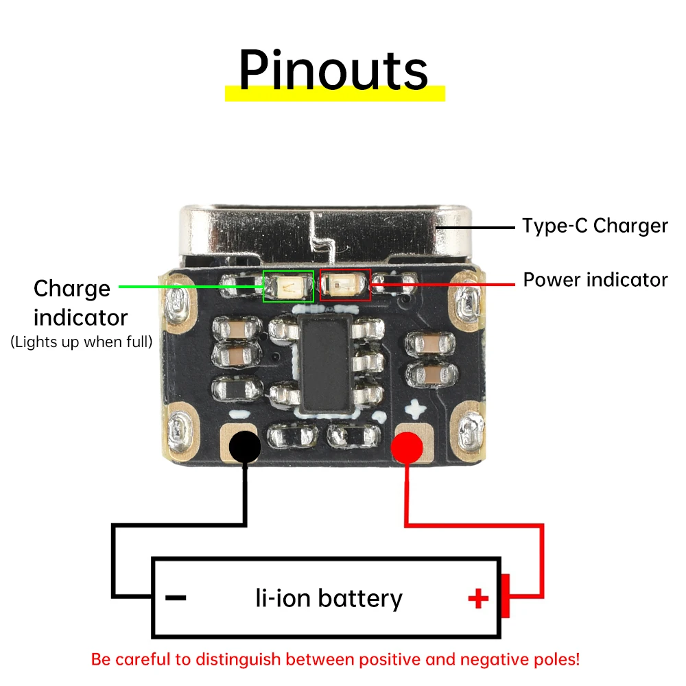Mini Lithium Battery Charging Board 3.7V 4.2V 18650 Keyboard Charging ...