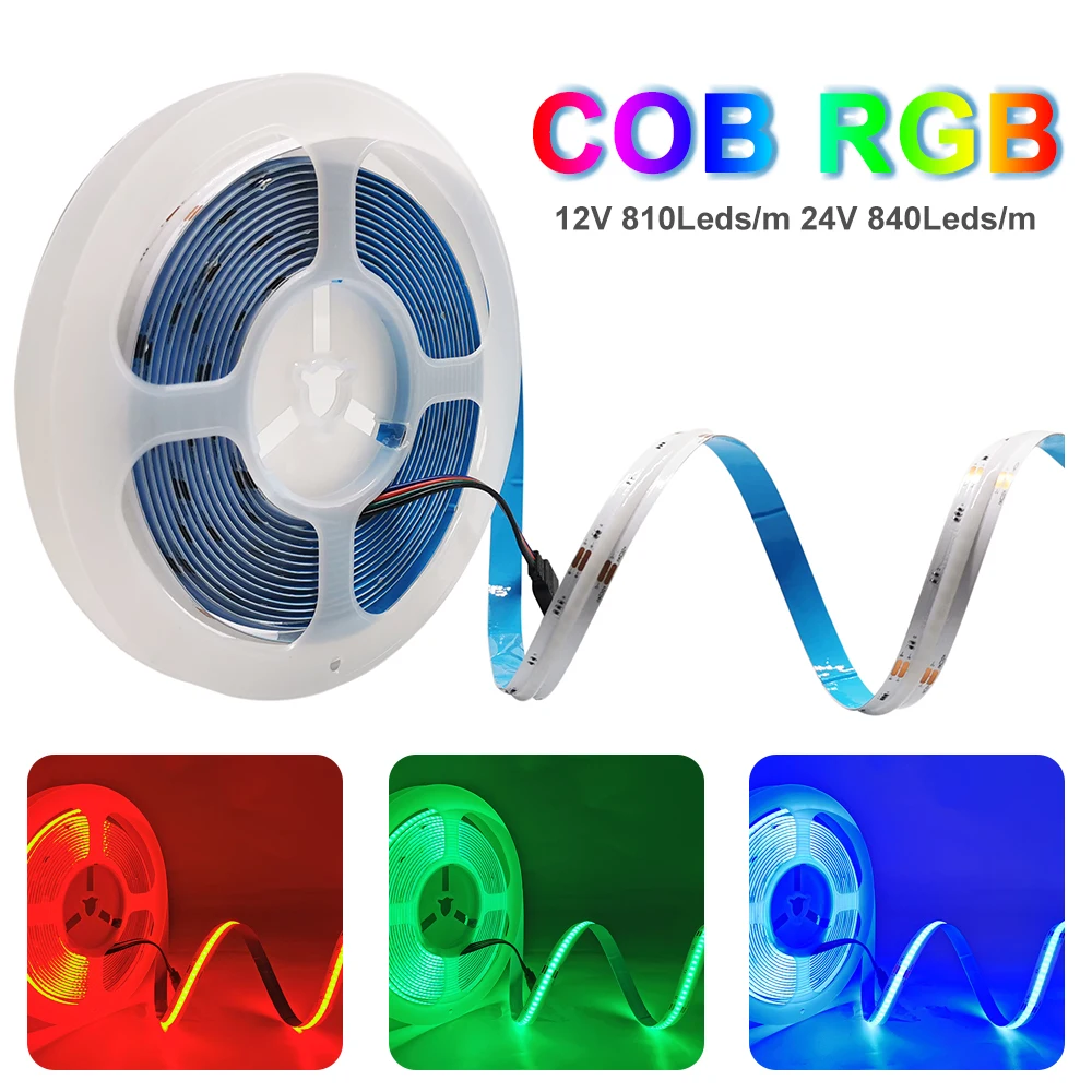 COB-RGB-LED-Strip-Light-DC12V-810-DC24V-840-LED-High-Density-Flexible ...