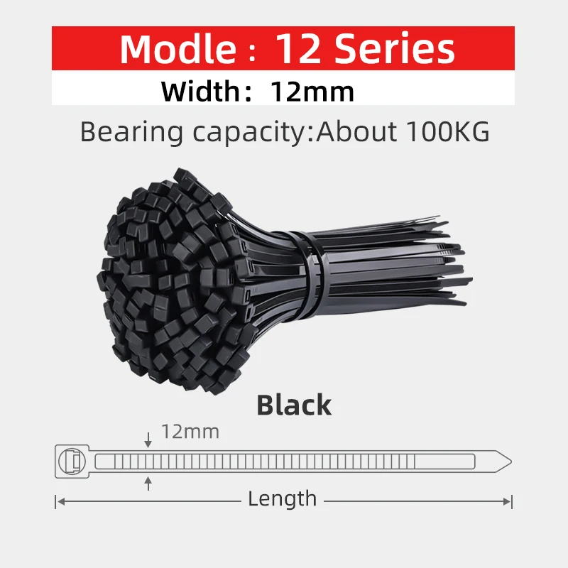 Small Cable Ties Heavy Duty Cable Zip Ties 12mmx290mm, Ultra Strong ...