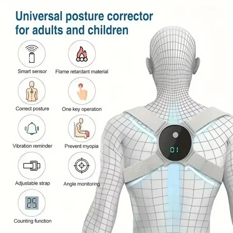 B50B-Intelligent Vibration Reminder Posture Corrector Anti Hunchback ...