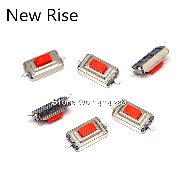100Pcs High Quality 3*6*2.5mm 3*6*2.5H 3x6x2.5mm SMD Red push button ...