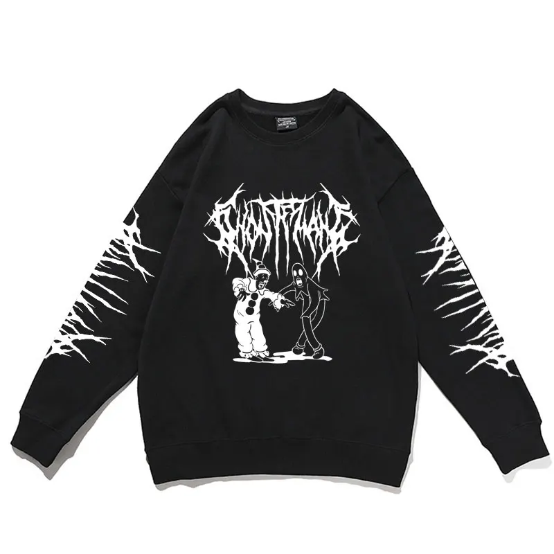 Metal Rap Style Ghostemane World Tour Rock Music Logo Print Sweatshirt ...