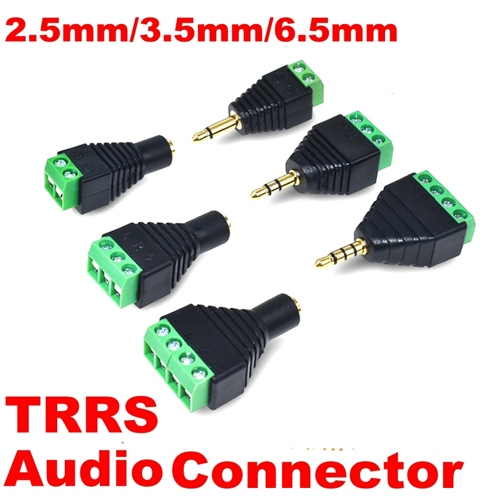 Earphone-Audio-Jack-2-5mm-3-5mm-6-35mm-Connector-Stereo-Adapter-RCA ...