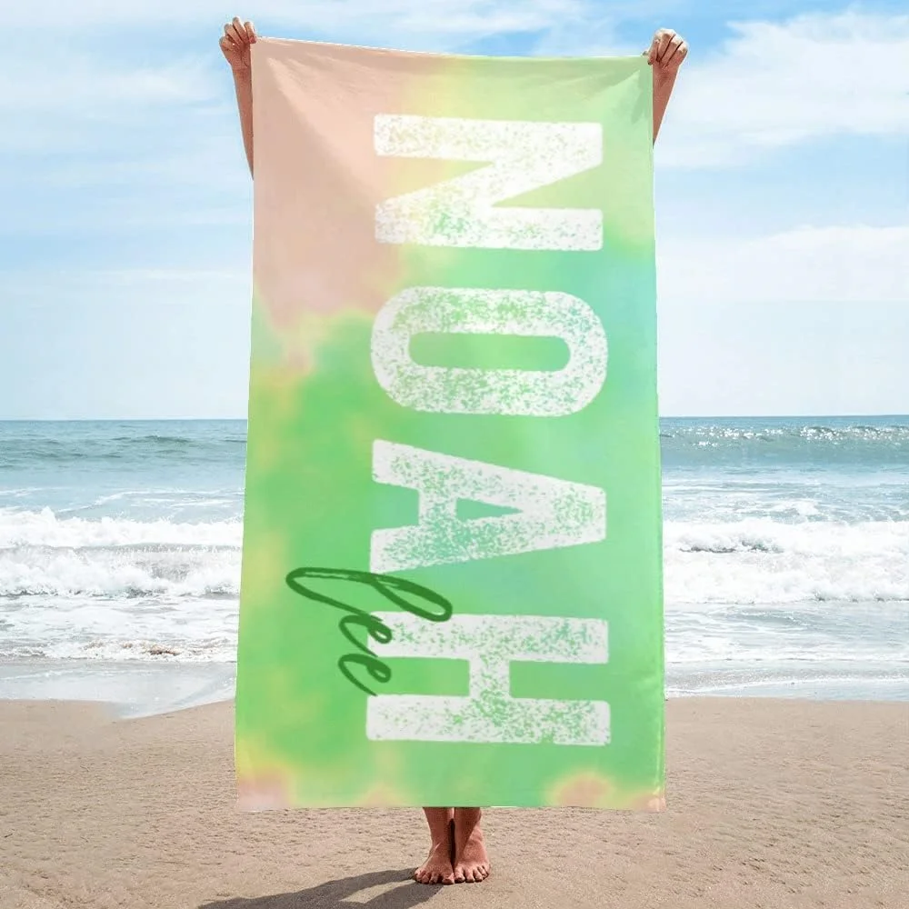Personalized-Name-Signature-Style-Beach-Towel-Customized-Towel-With ...