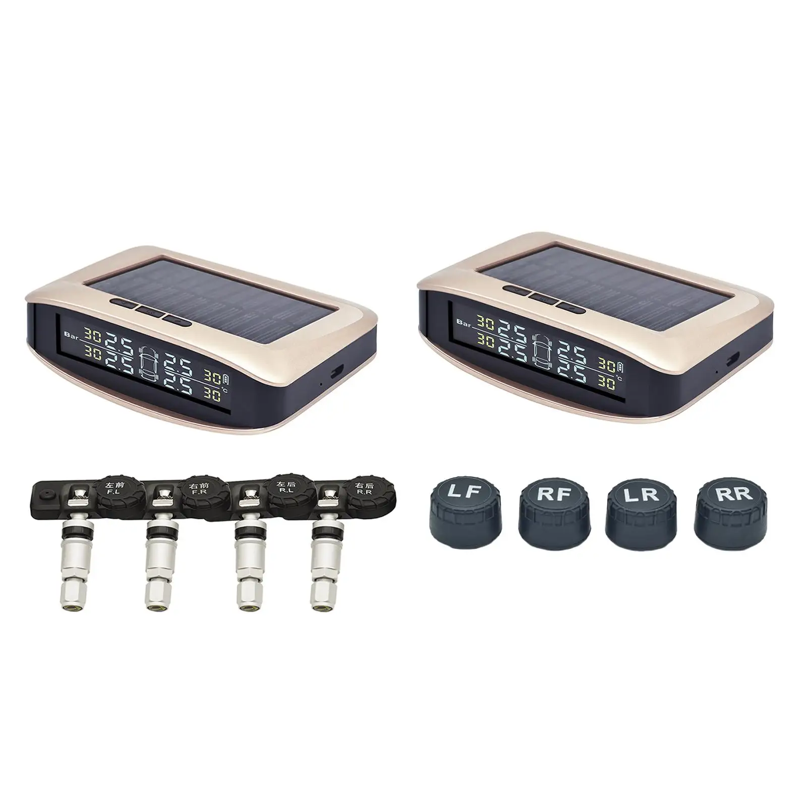 Sistema Inteligente de control de presión de neumáticos, dispositivo Solar TPMS con 4 sensores ...