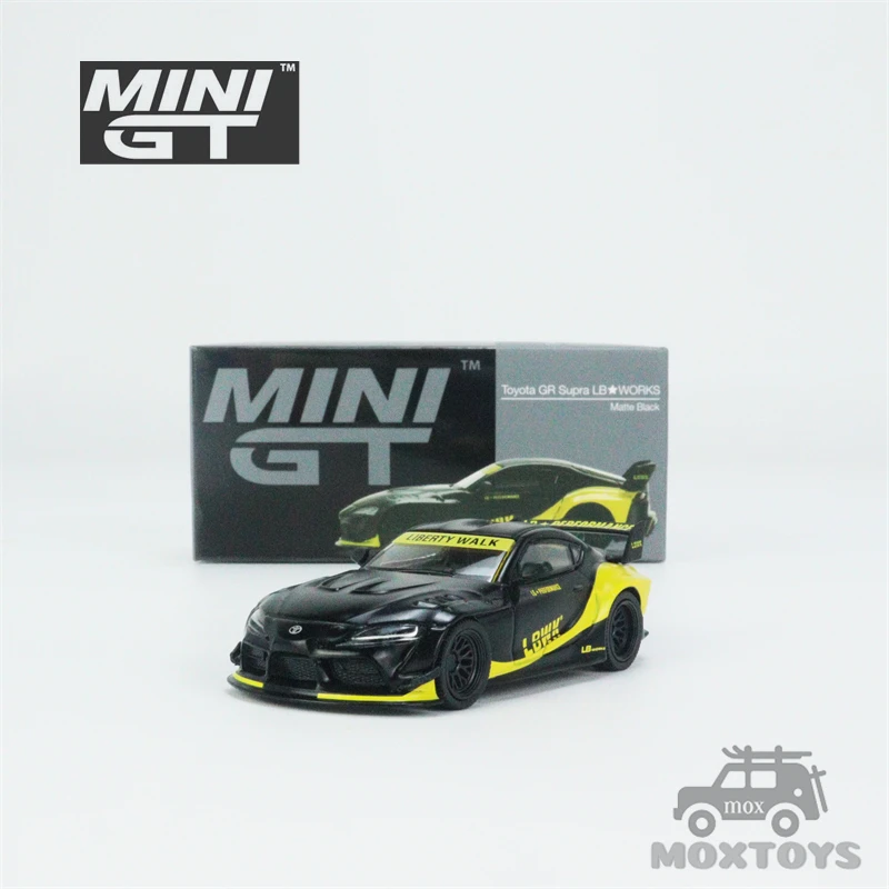 Mini gt 1:64 toyota gr supra lb funciona preto fosco diecast modelo ...