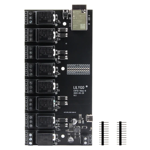 LILYGO® T-Relay ESP32 5V Relay Module 8 Channel With Optocoupler Isolation Wireless Development ...