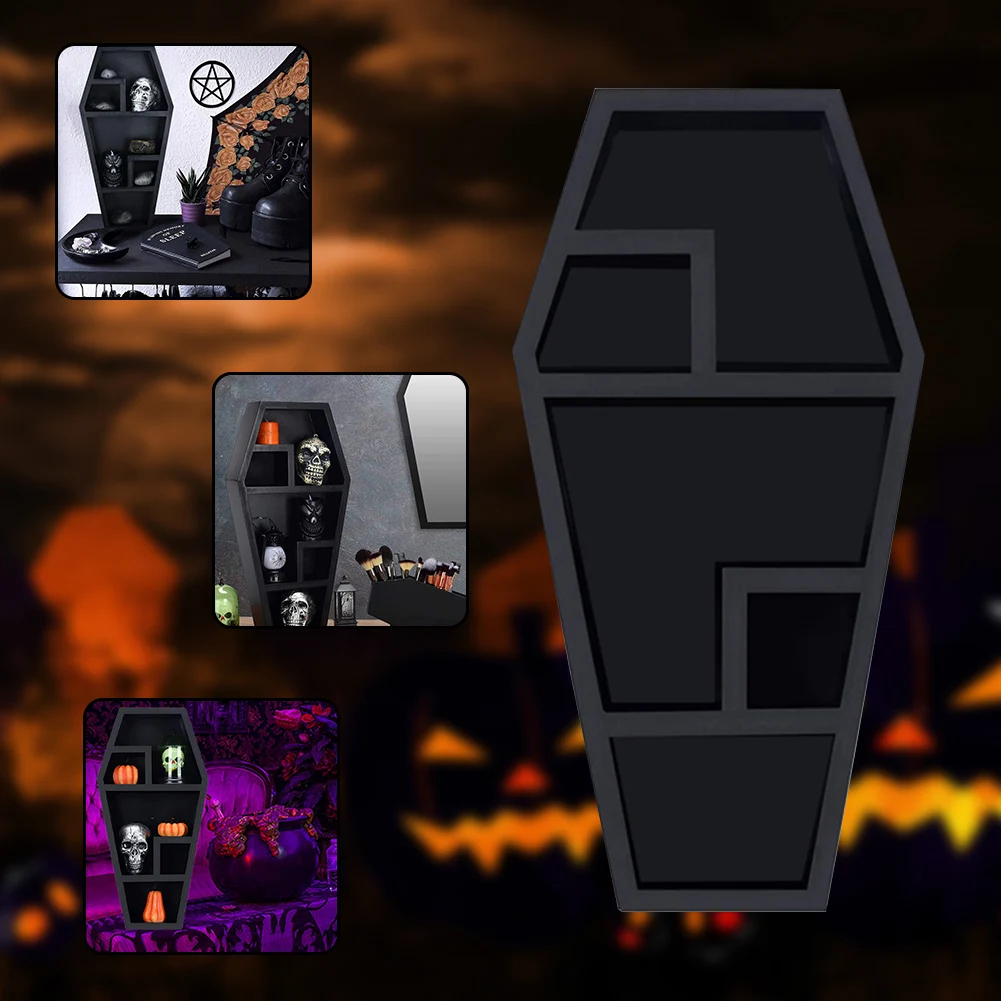 Gothic-Style-Coffin-Storage-Rack-Horror-Decorations-Organizer-Rack-for ...