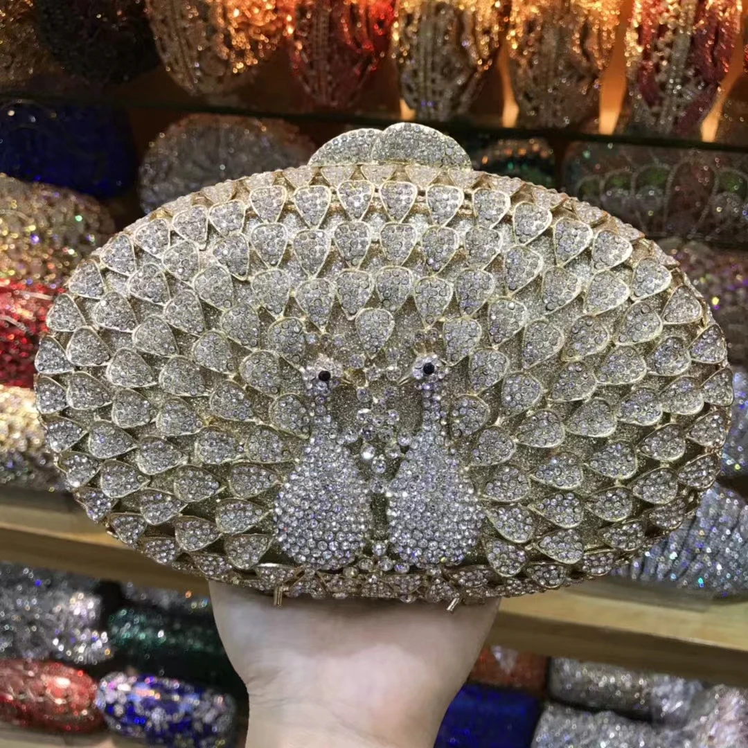 XIYUAN White Diamond Blue Purse For Lady Crystal Evening Clutch Bag 100 ...