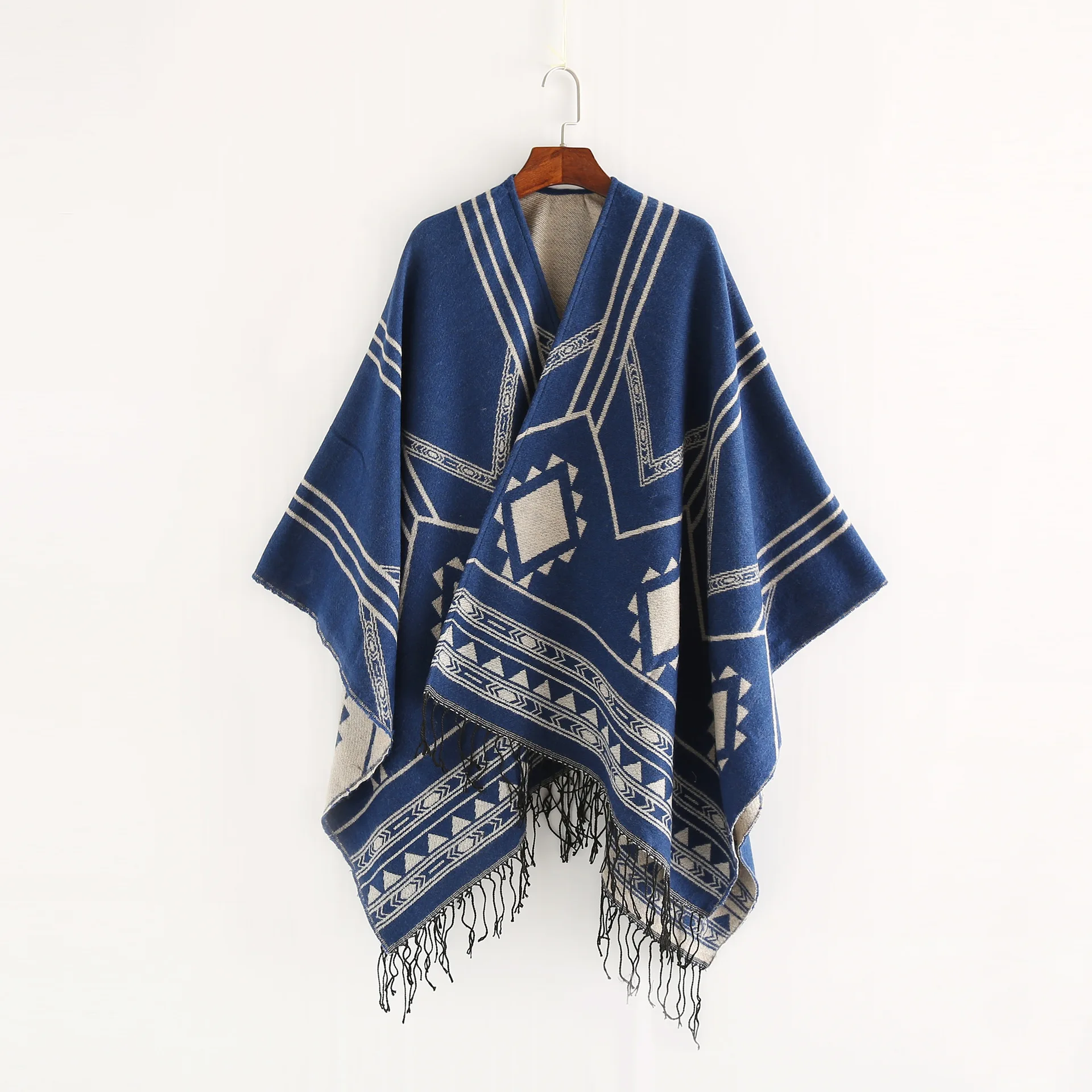 Cloak-Poncho-Capes-2024-New-Indian-Nepalese-Style-Geometric-Tassel ...