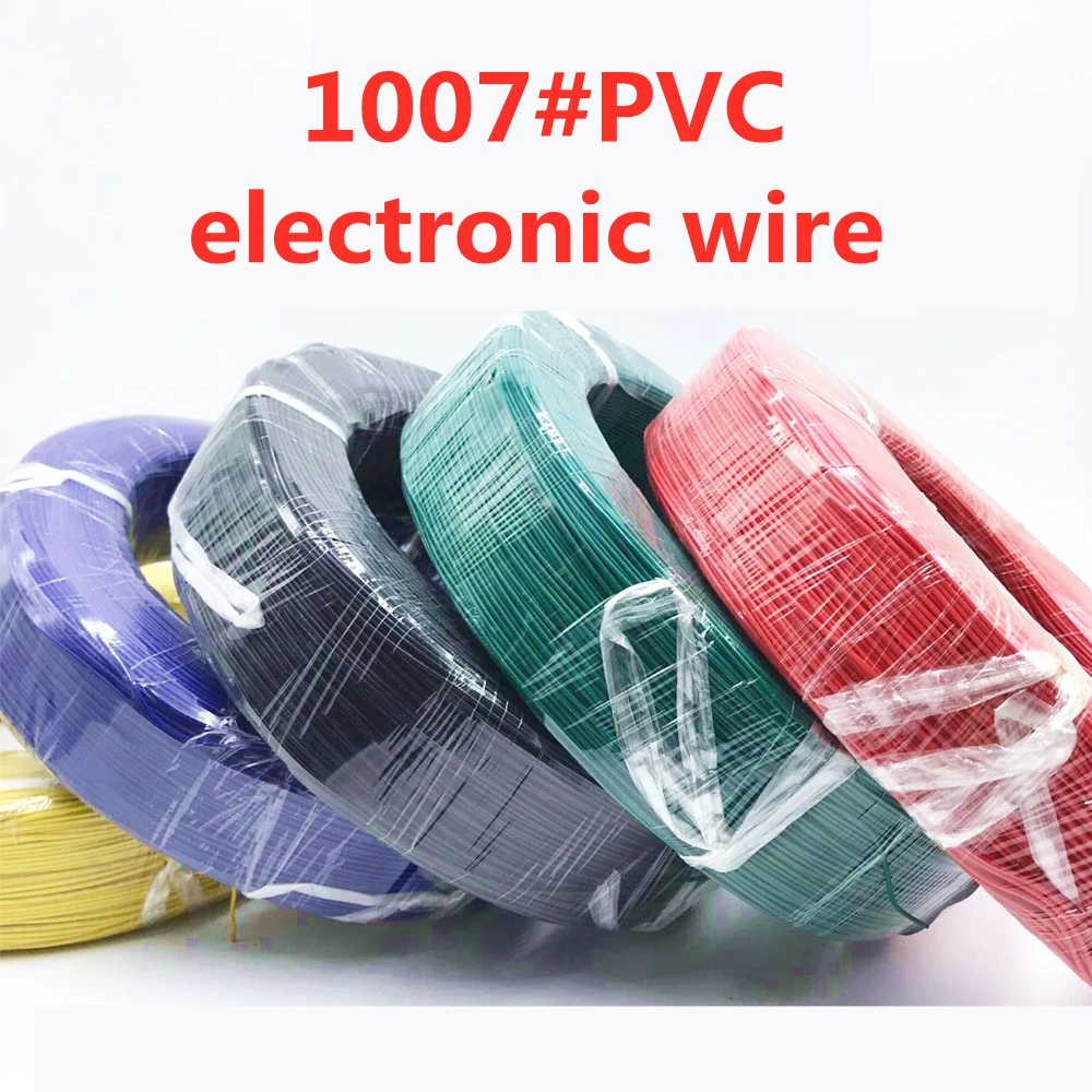 5 m UL1007 wire 24awg 26 28 30 22AWG 18AWG 16AWG PVC electronic cable ...