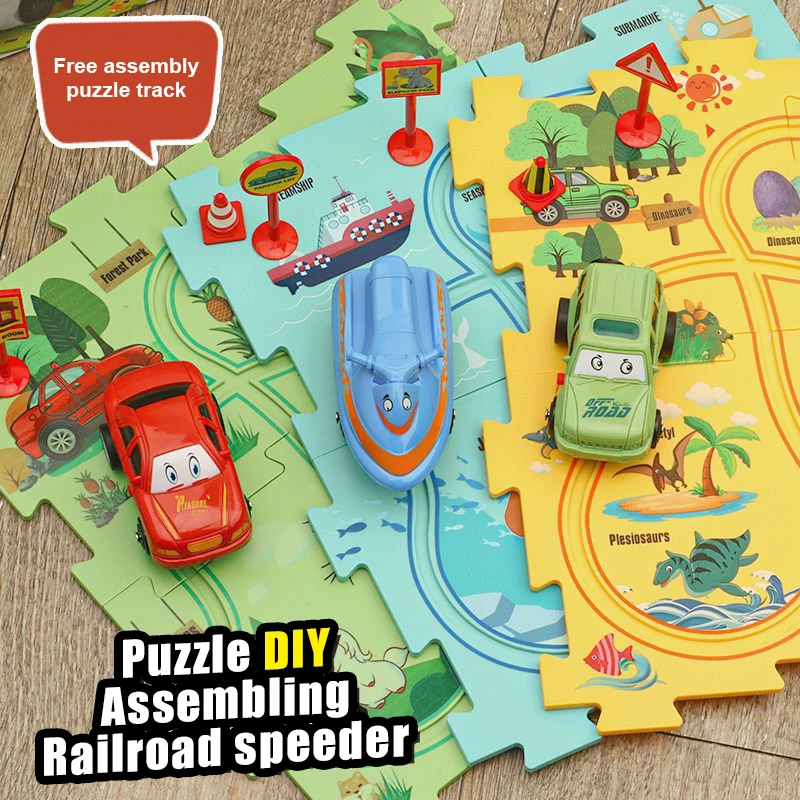 15pcs-Electric-Puzzle-Train-Racing-Rail-Car-Model-Educational-Toy ...