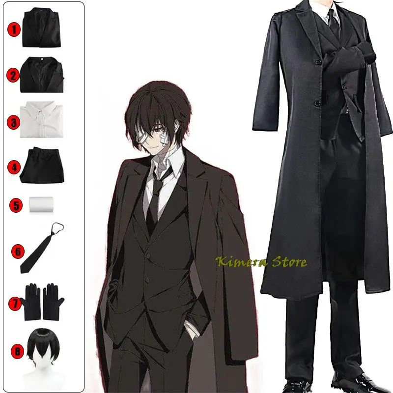 Disfraz-de-Anime-Stray-Dog-Osamu-Dazai-Chaqueta-larga-abrigo-gabardina ...