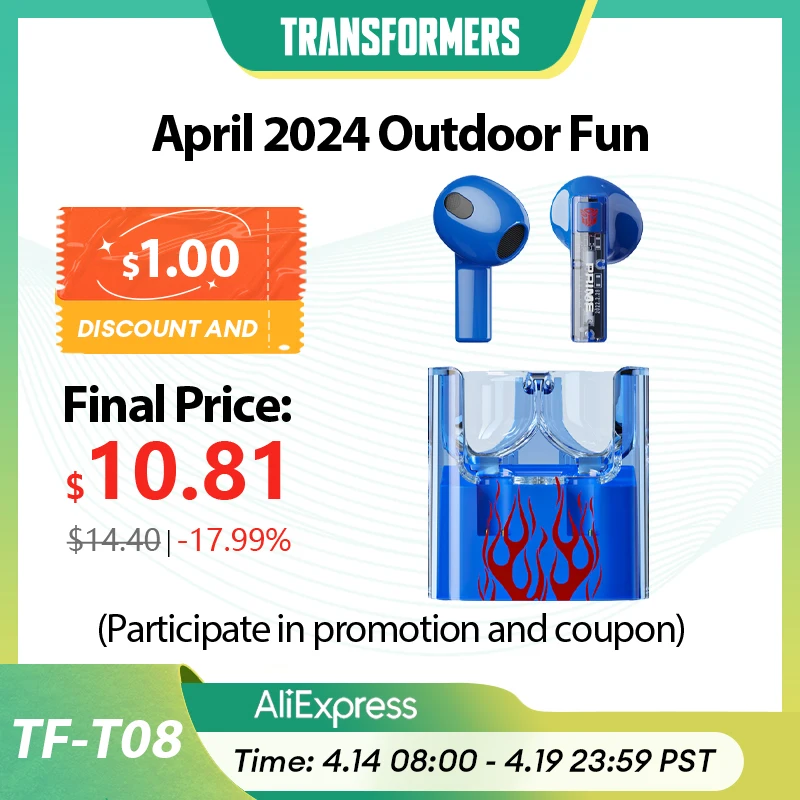 TRANSFORMERS-TF-T08-TWS-Bluetooth-5-3-Earphones-Noise-Reduction-Low ...