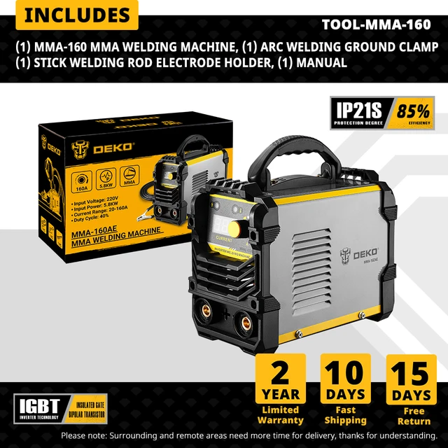 DEKO DKA Series 4.1KVA Inverter Arc Electric Welding Machine 220V MMA ...