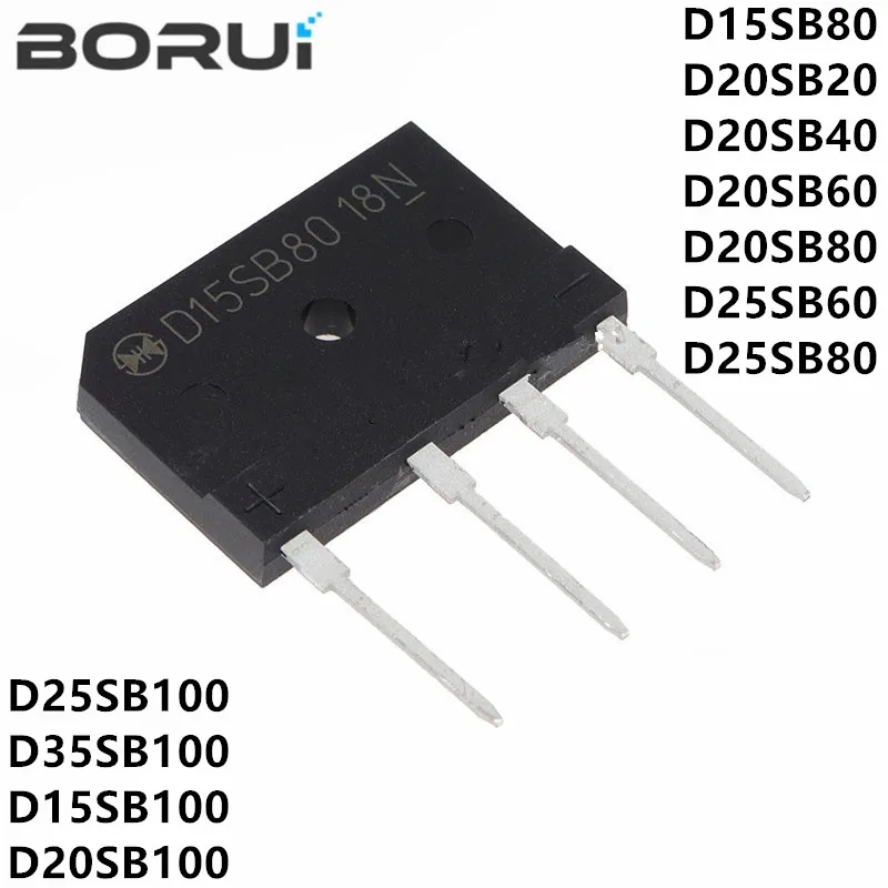 10PCS D15SB80 D15SB100 D20SB20 D20SB40 D20SB60 D20SB80 D20SB100 D25SB60 ...
