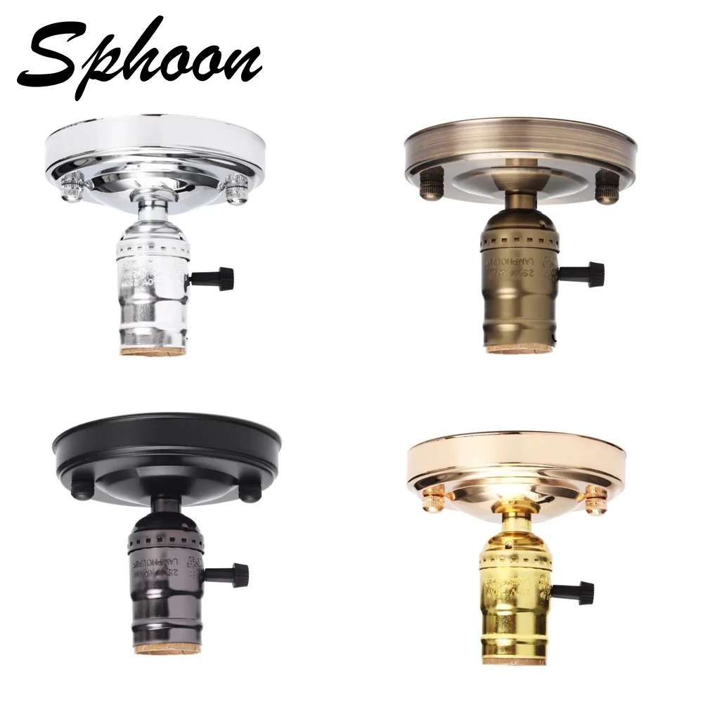 E27-E26-Lamp-Base-Electroplating-Aluminum-Vintage-Retro-Antique-Edison ...