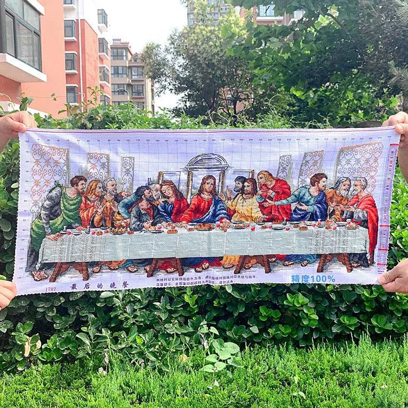 Cross Stitch Finished The Last Supper Twelve Apostles Character Living ...