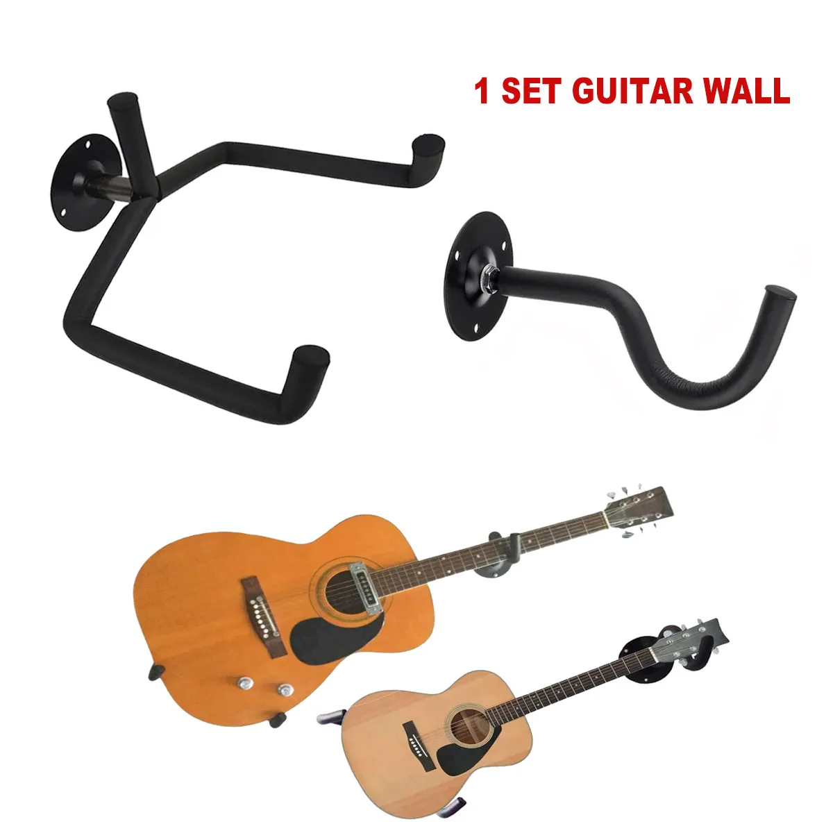 Metal Guitar Wall Mount Hanger Stand for Acoustic Guitar Bass Violins ...