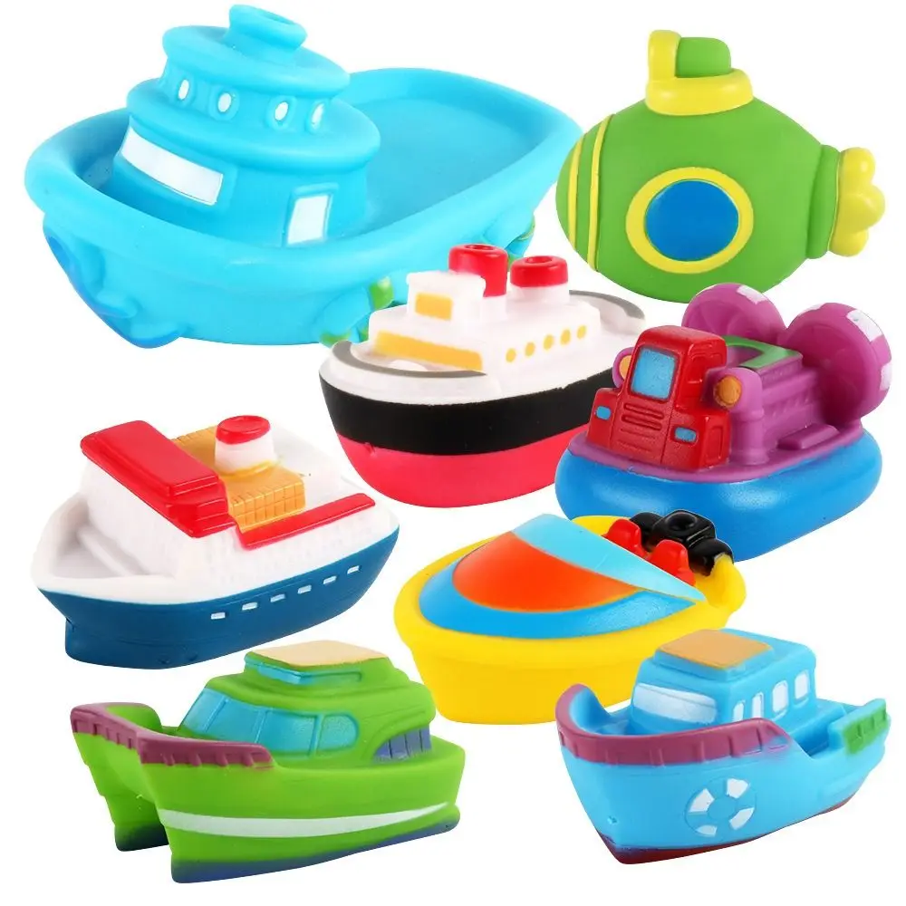 Children Boat Plane Baby Bath Toy Water Spray Float Squeeze Swimming ...