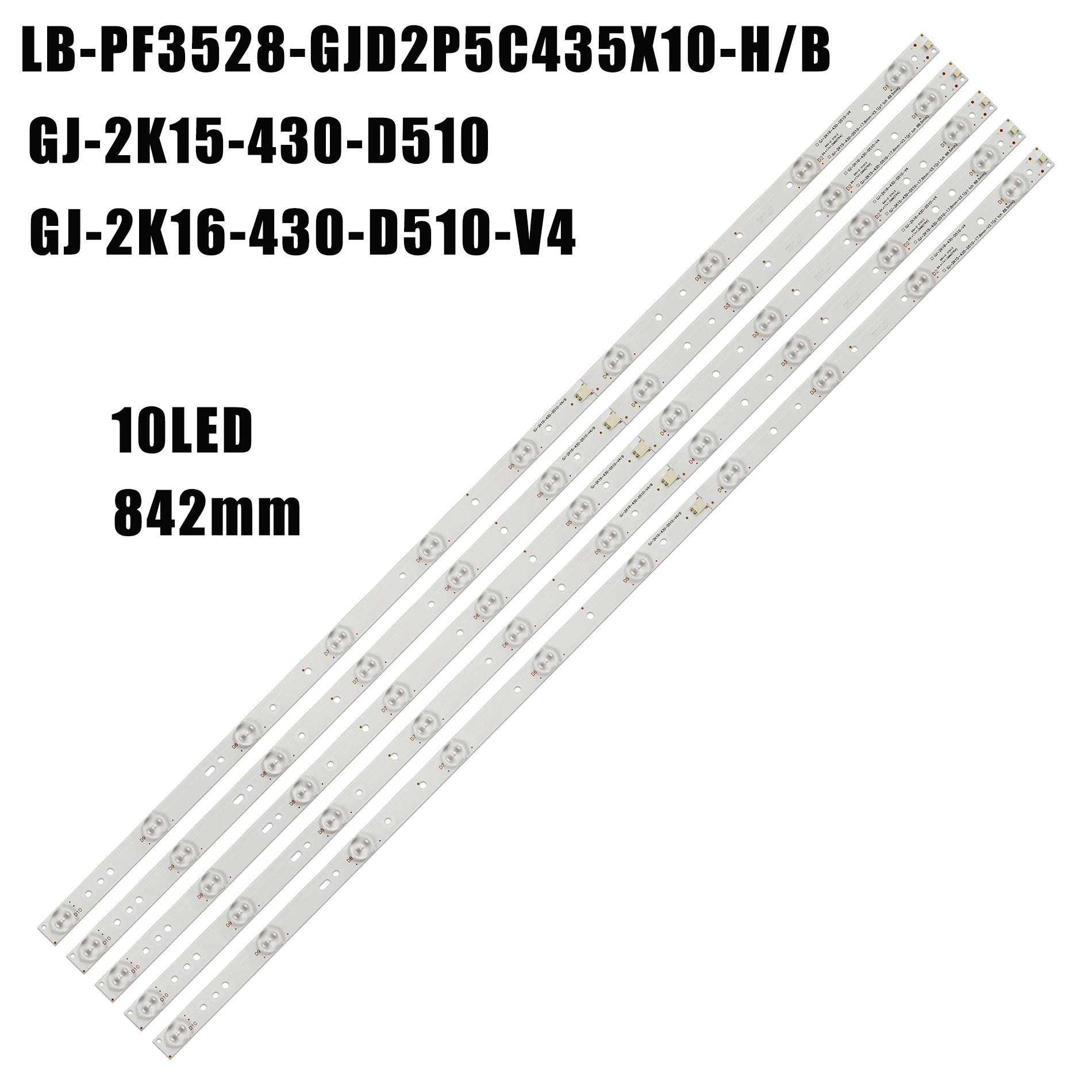 5pcs-LED-NS-43DR710CA17-BDL4330QL-00-43PFS5302-12-43E4500RA-T4301M-B ...