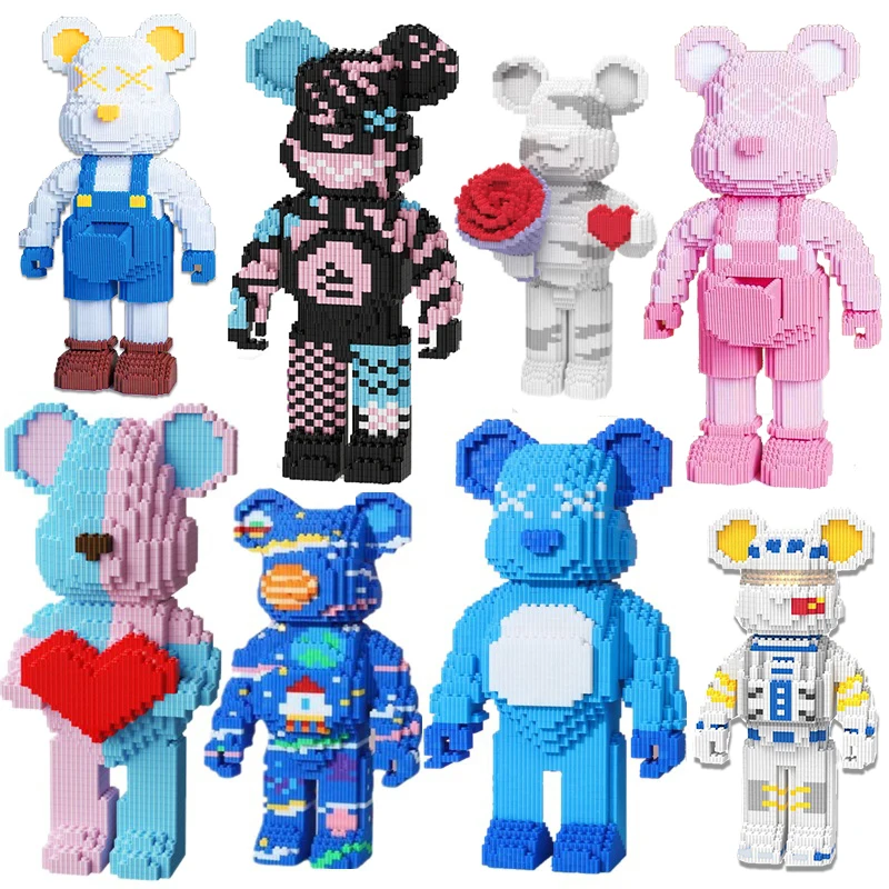 Kids-Toys-Cartoon-Mini-Love-Violent-Bear-Bearbrick-Model-with-Light ...