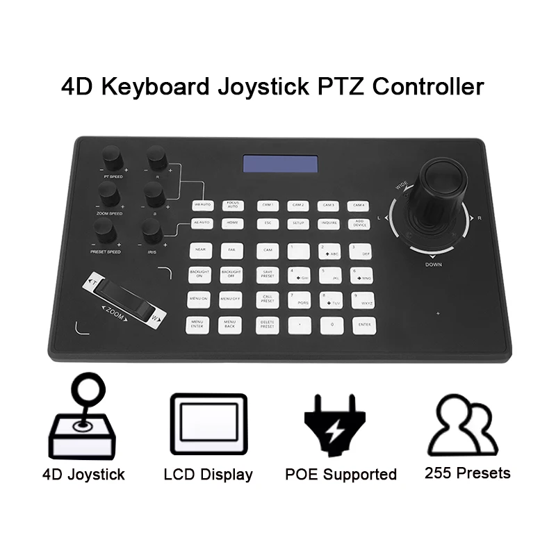 PTZ-4D-Joystick-LCD-Display-Backlight-Keyboard-NDI-IP-POE-Camera ...
