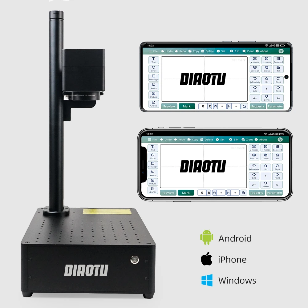 Diaotu-B3-Fiber-laser-marking-machine-Raycus-30w-Laser-engraving ...