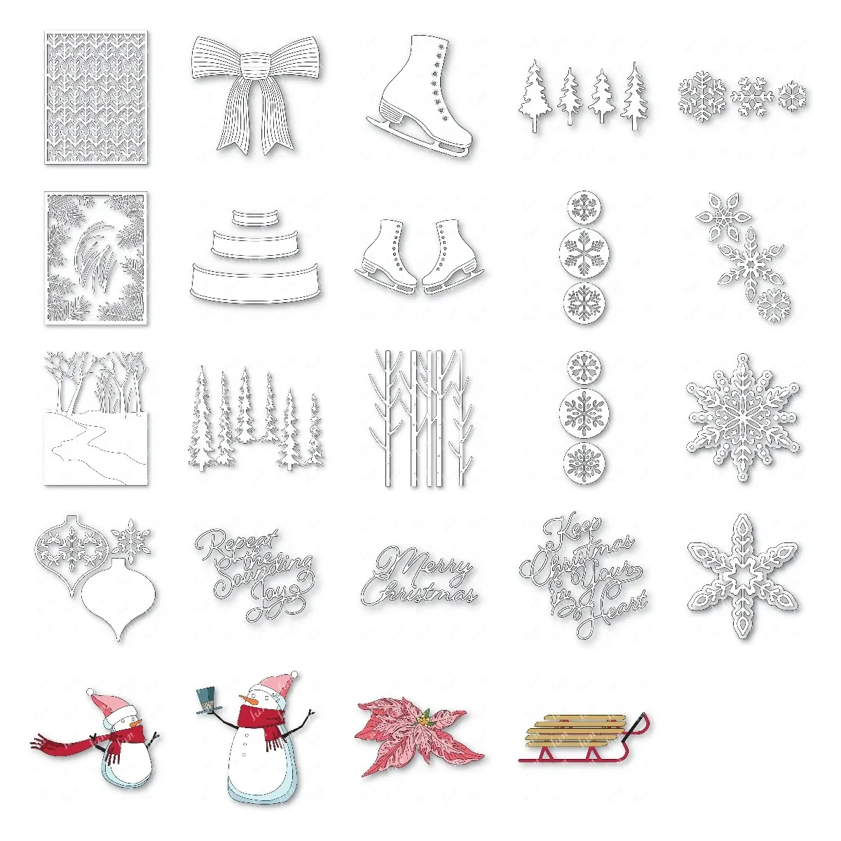 Christmas Snowflakes Frame Metal Cutting Dies Stencil Template ...