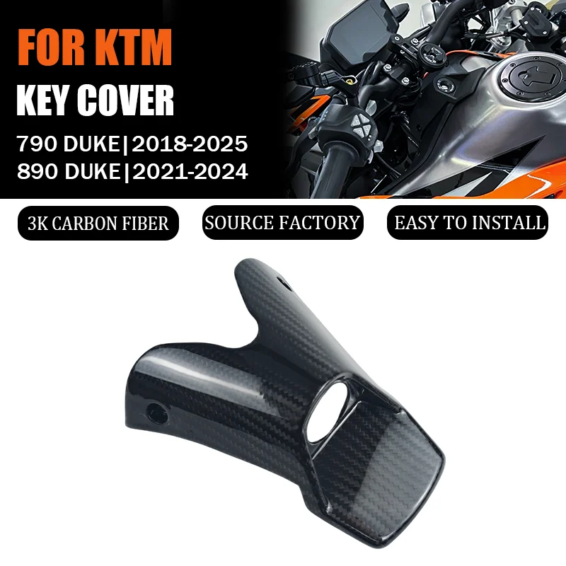 For KTM DUKE 790 890 2018-2025 3K Real Carbon Fiber Key Ignition Cover ...