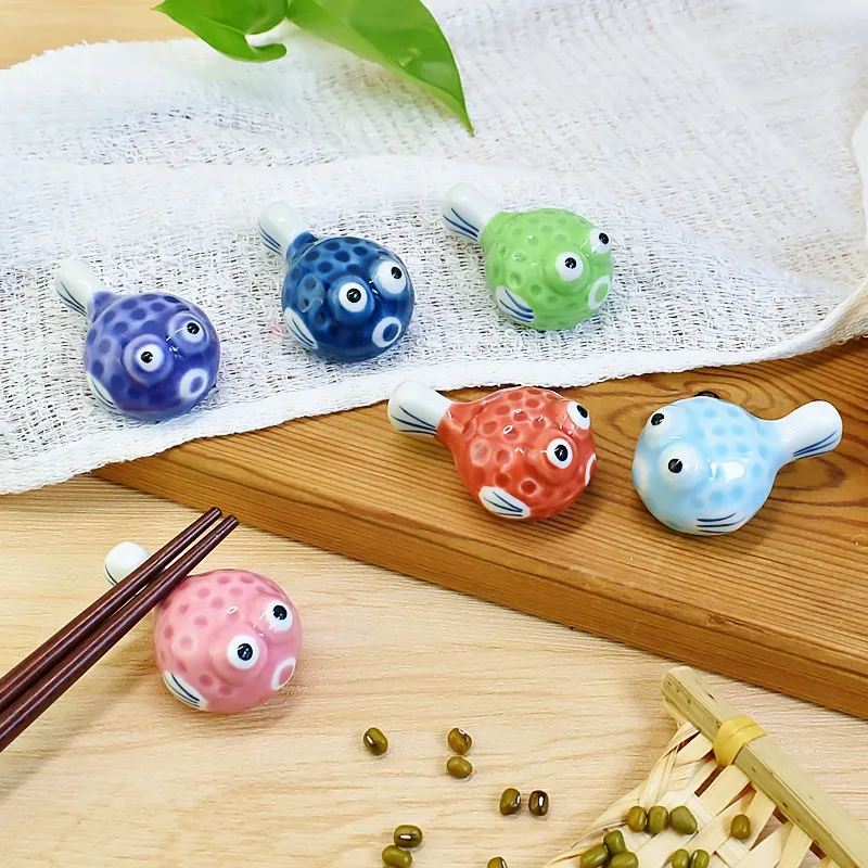 Japanese-Cartoon-Puffer-Fish-Chopsticks-Holders-Creative-Home ...