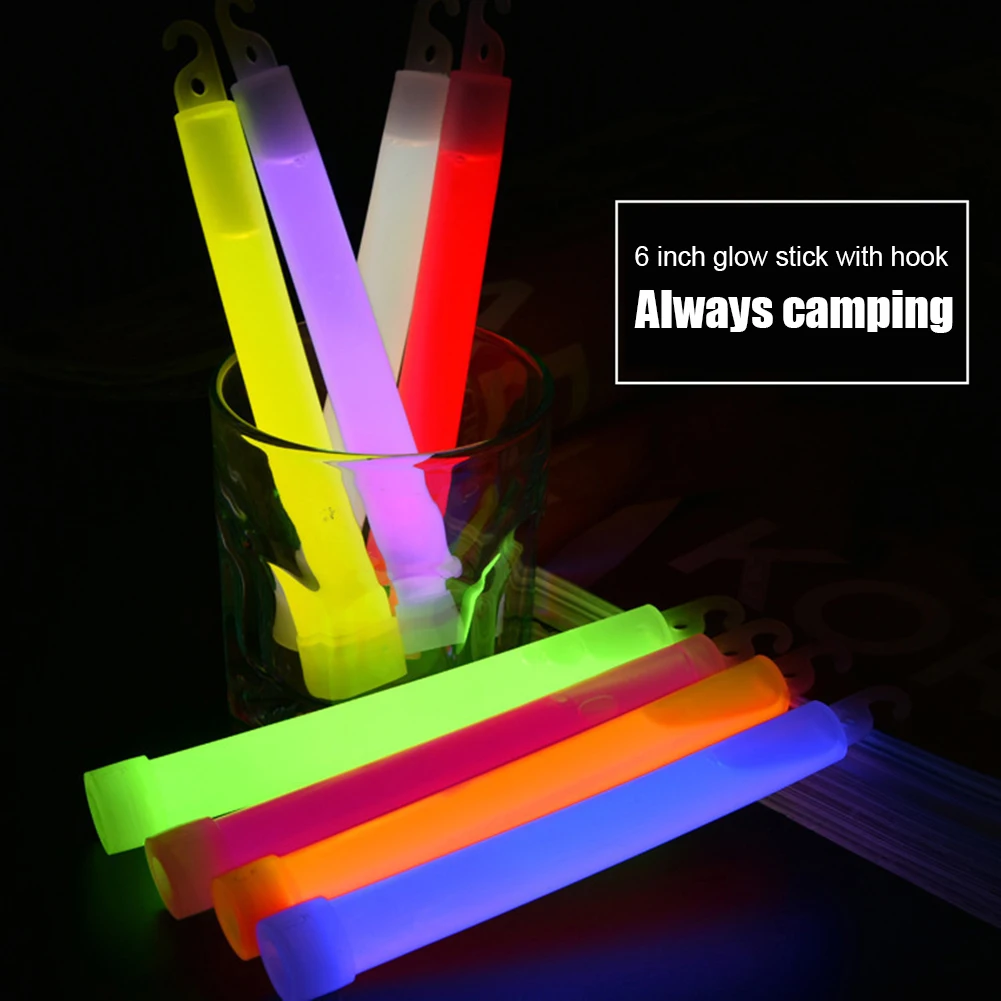 5Pcs-6inch-Fluorescence-Light-Glow-Stick-Light-Stick-Outdoor-Camping ...