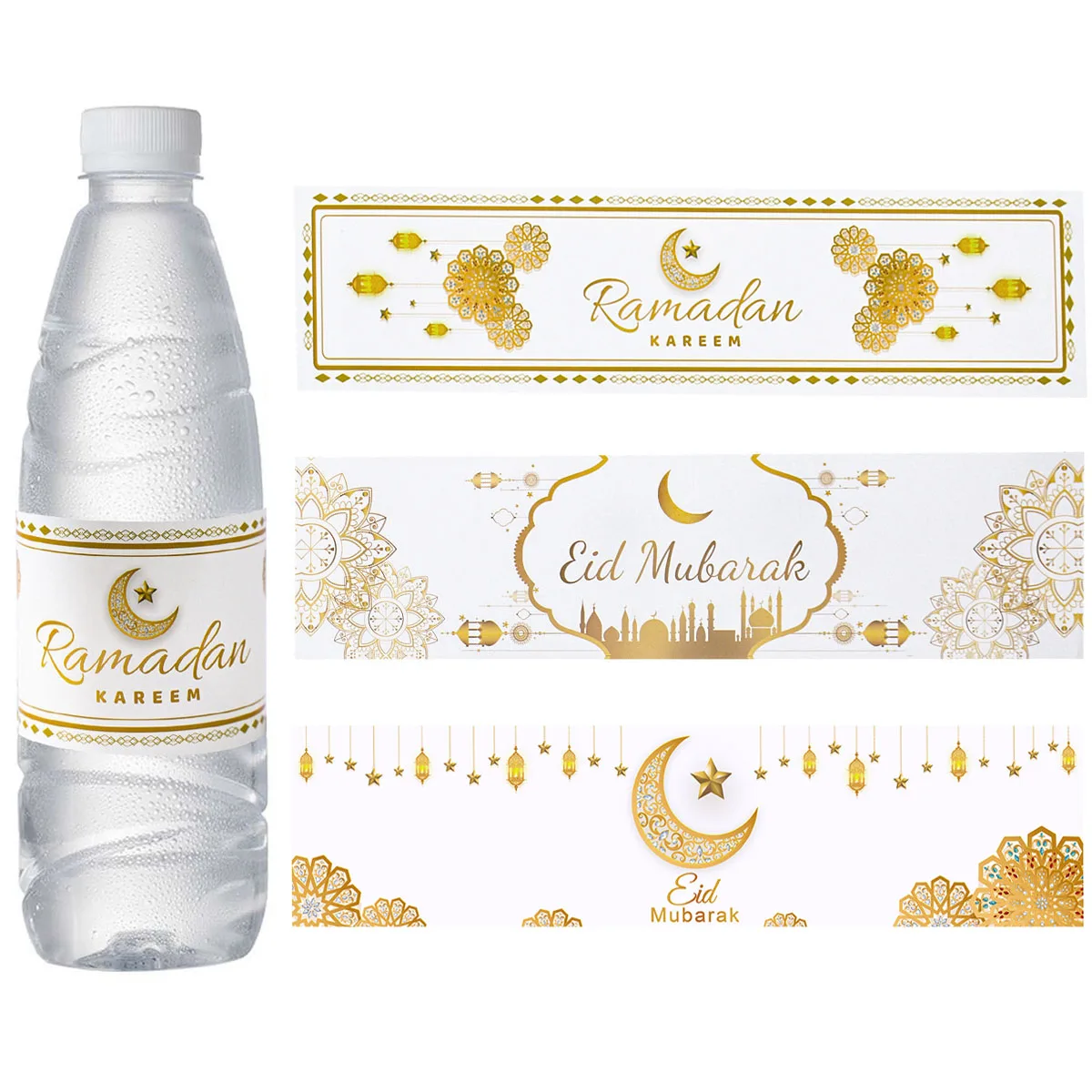 10/24pcs Eid Mubarak Bottle Labels Sticker Ramadan Kareem Decoration ...