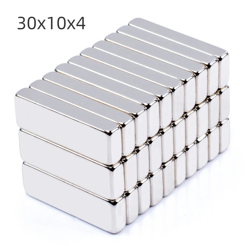 Imán de neodimio de 30x10x4mm, Imanes rectangulares Samll, superfuertes ...