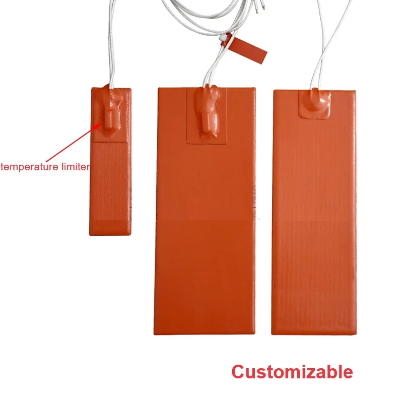 5V 12V 24V 110V 220V Silicone Heating Pads with Temperature Limiter 3M ...