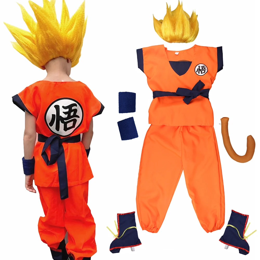 Anime-Cosplay-Son-Goku-Costumes-Krillin-Training-Clothes-Superhero ...