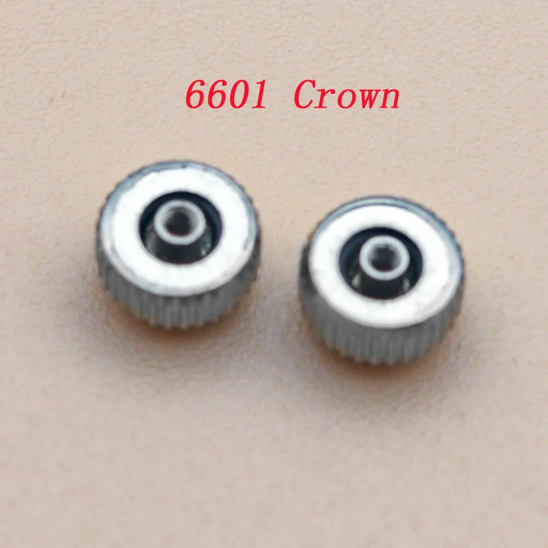 1/2 pcs 6601 Watch Crown Fit For Citizen 6601 Watch Case Silver Crown ...