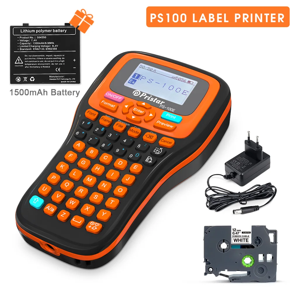 Portable-PS100E-Label-Printer-Automatic-Cutting-Label-Maker-Machine-Use ...