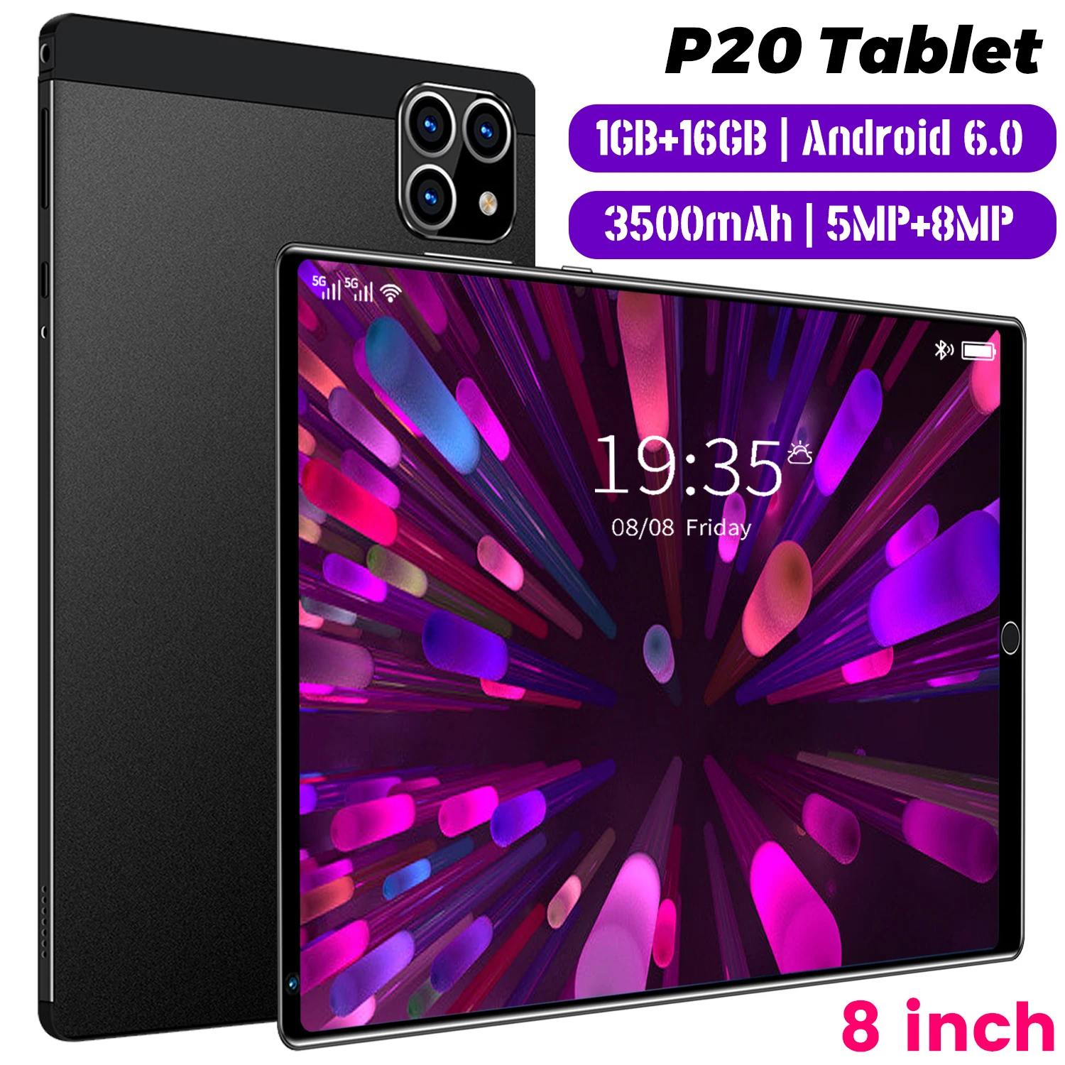 2023 New Global version tablets Android 8 inch 1GB+16GB RAM 5MP+8MP ...