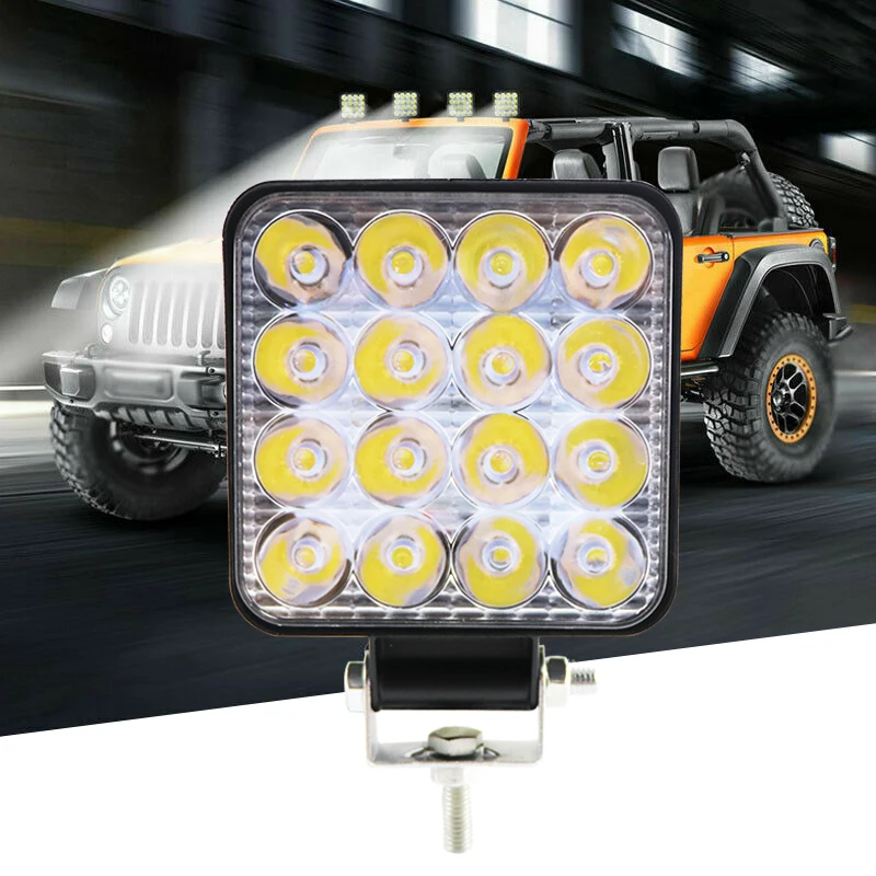 1pcs-12V-24V-LED-Car-Work-Light-16LED-Spotlight-Flood-Work-Light-48W ...