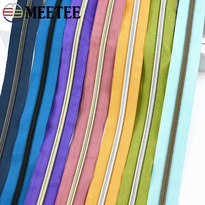 10-50Meters-5-Nylon-Zipper-Tapes-for-Bag-Clothes-Plastic-Zips-By-The ...