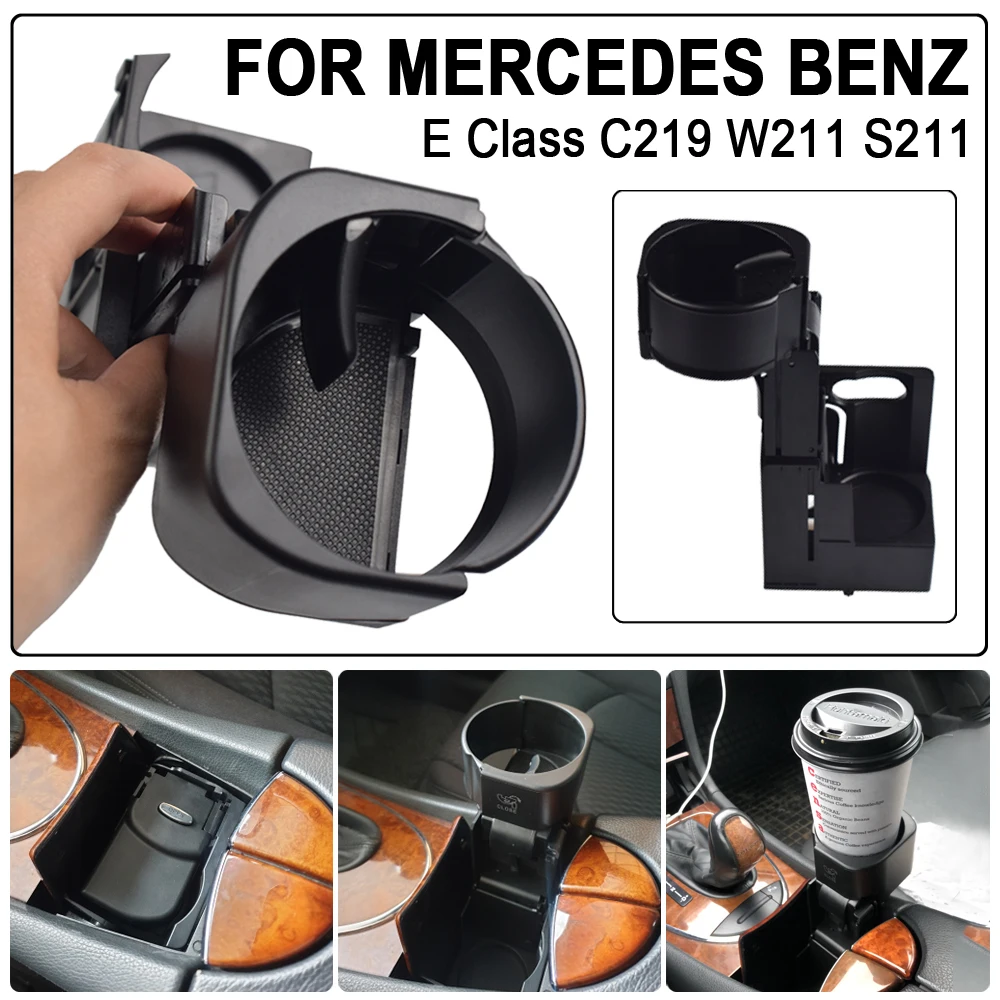 Car-Black-Centre-Console-Cup-Holder-For-Mercedes-Benz-E-Class-C219-W211 ...