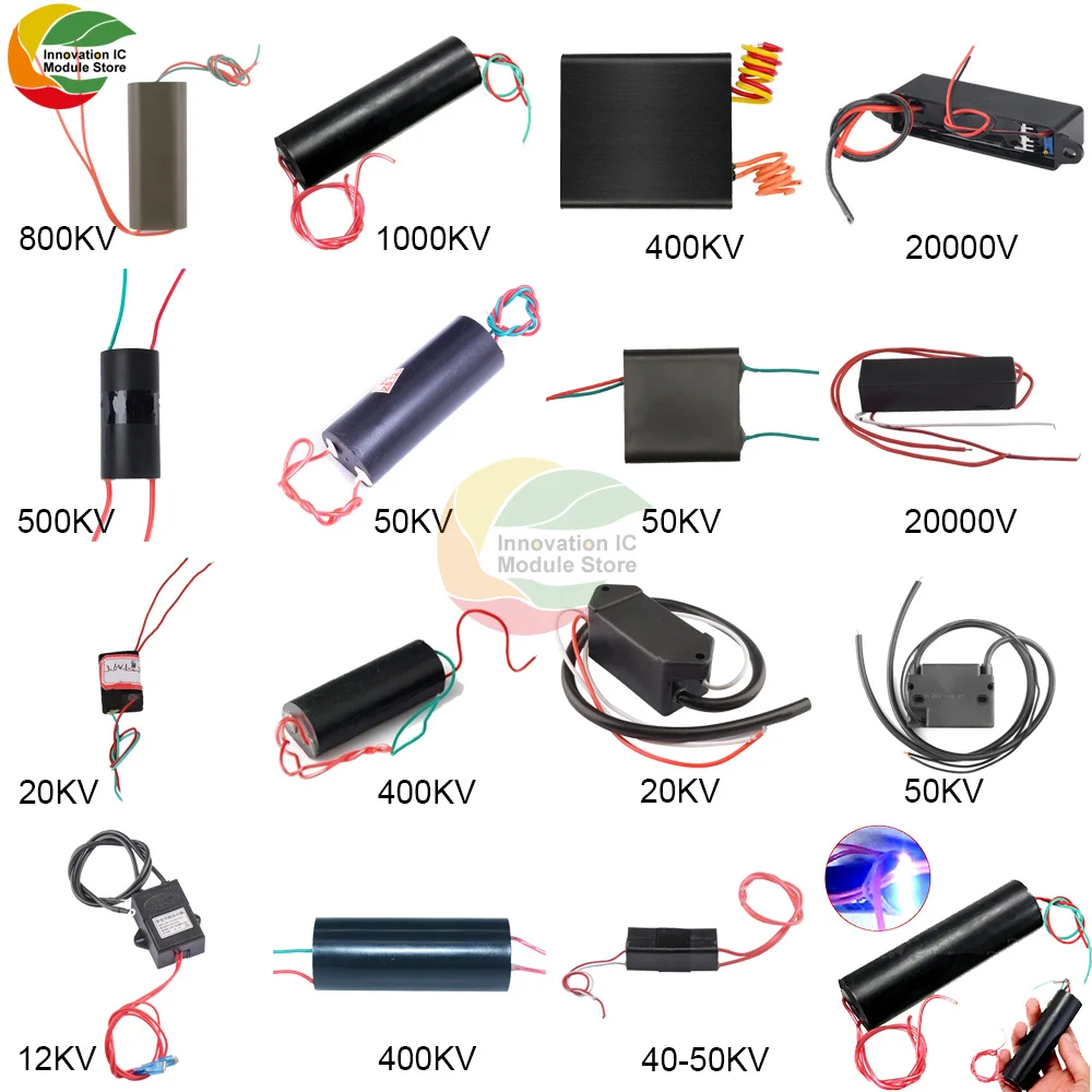 Pulse Arc Generator Ignition Coil Module DC 3.6V-6V to 20KV 50KV 400KV ...