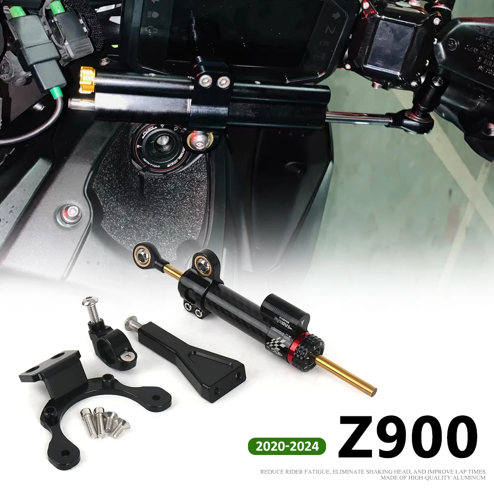 New-Motorcycle-Steering-Stabilizer-Damper-and-Bracket-Kit-Mount-Support ...