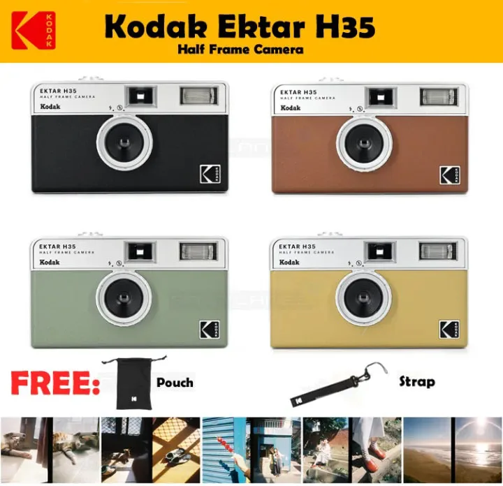 Original-Kodak-EKTAR-H35-Half-Frame-Camera-35mm-Film-Camera-Reusable-Film-Camera-With-Flash ...