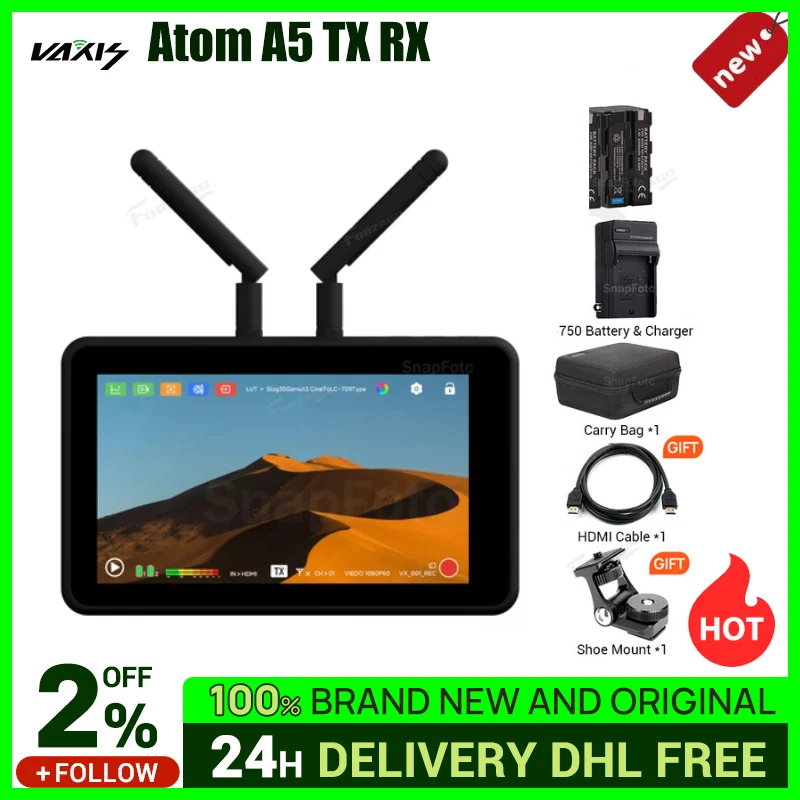 Vaxis-Atom-A5-TX-RX-Wireless-Monitor-5-5-Inch-Integrated-Wireless-Video ...
