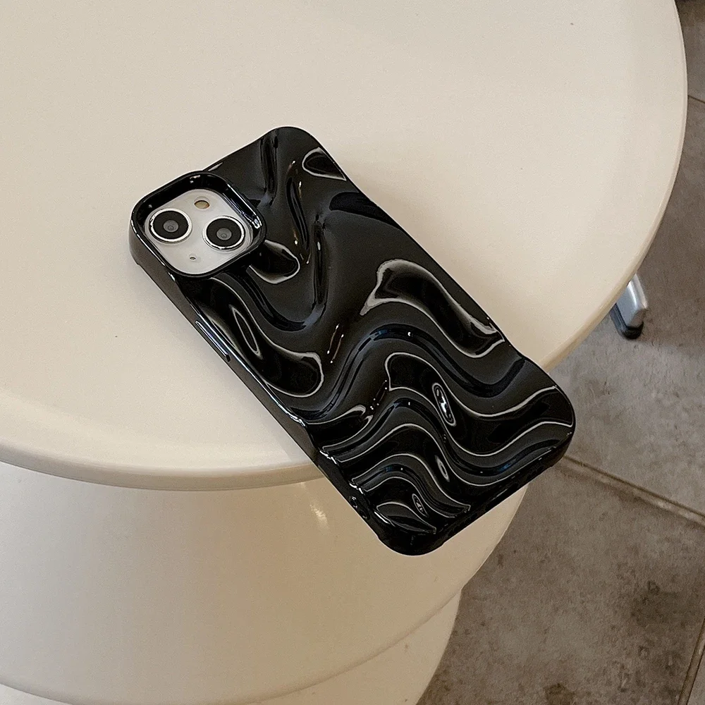 Qianliyao-Glossy-3D-Water-Ripple-Phone-Case-for-iPhone-15-14-13-12-11 ...