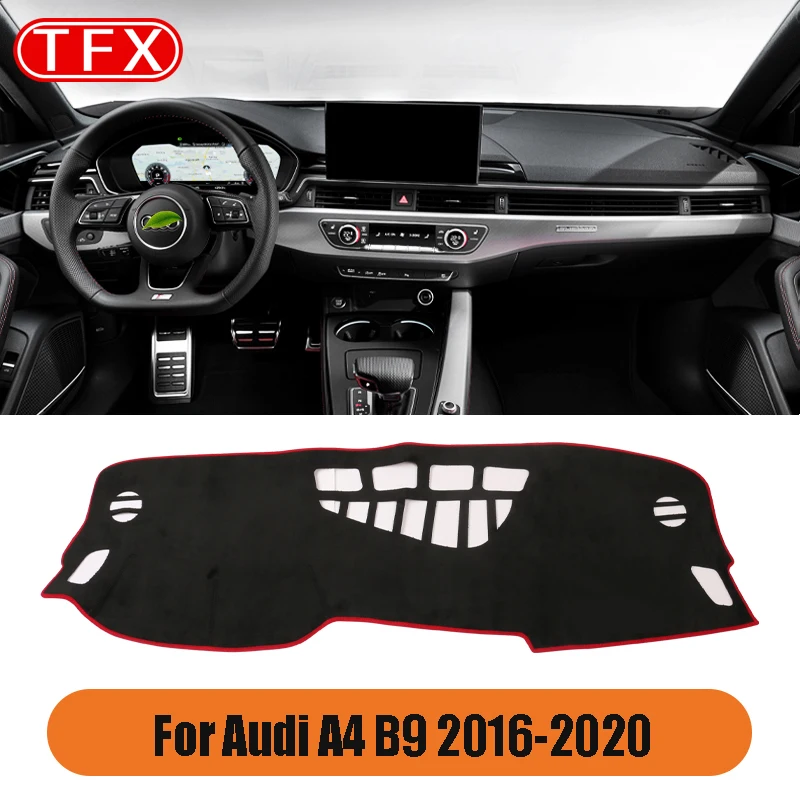 Flannel Car Styling Dashboard Cover Pad For Audi A4 A5 B8 B9 2007~2020 ...