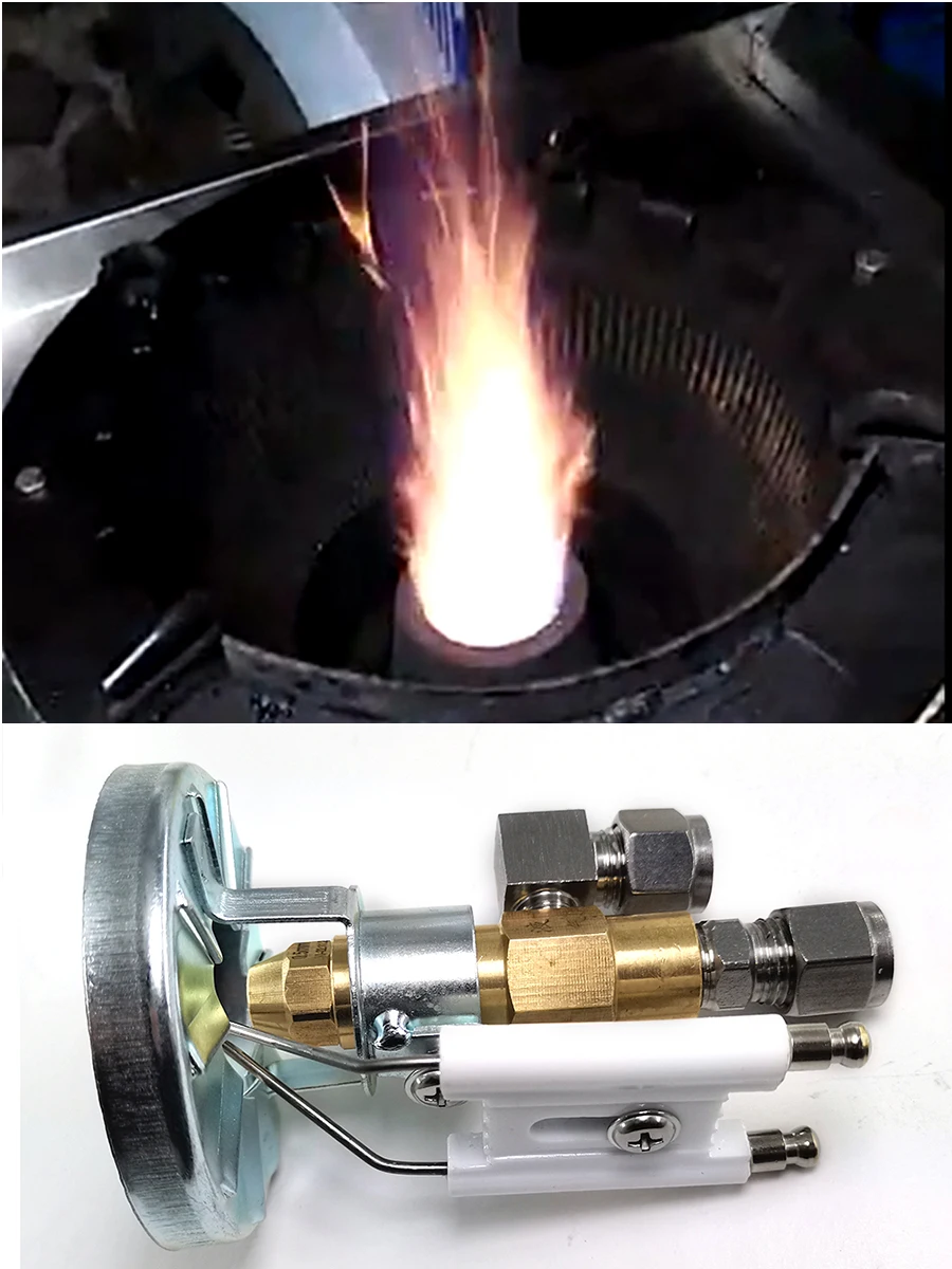 Waste Oil Burner Nozzle Siphon Full Cone Oil Fuel Nozzle Air Atomizing ...